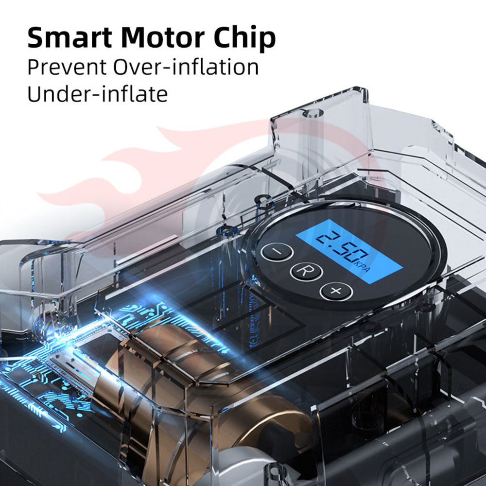 Portable 12V Car Tire Inflator with Heavy-Duty Mini Air Compressor for ...