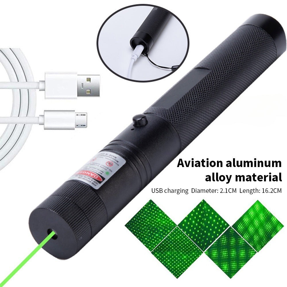USB Rechargeable GREEN LASER Pointers 532nm 10000m High Power Laser 30 ...