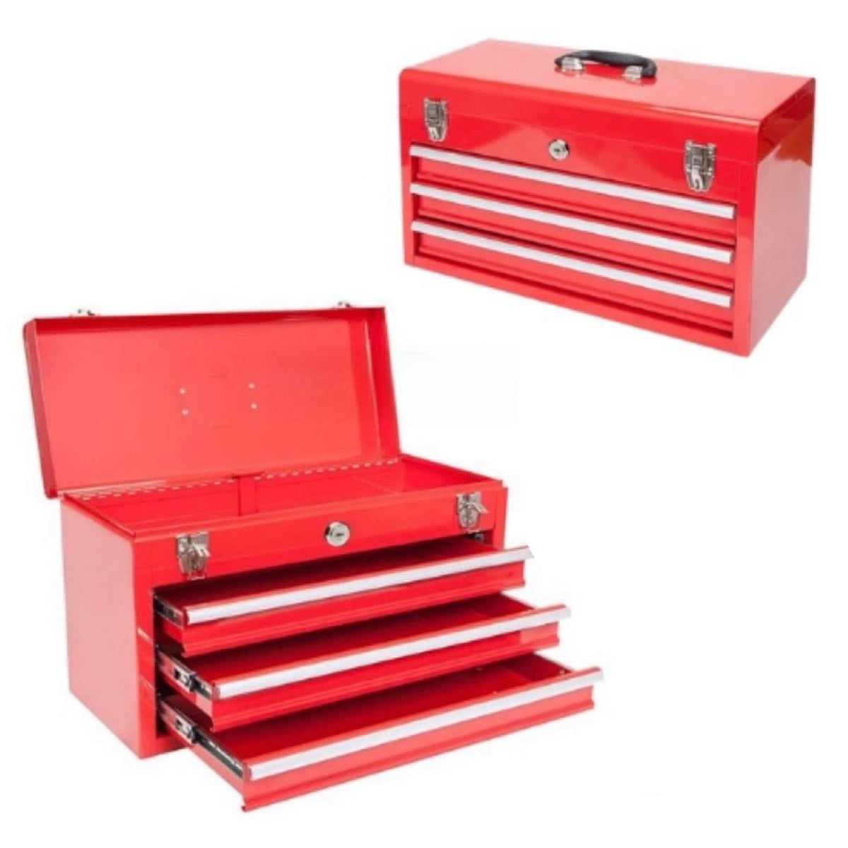 20' Portable Steel Toolbox Cabinet W/ 3/6 Drawers and Top Tray – Arrow ...