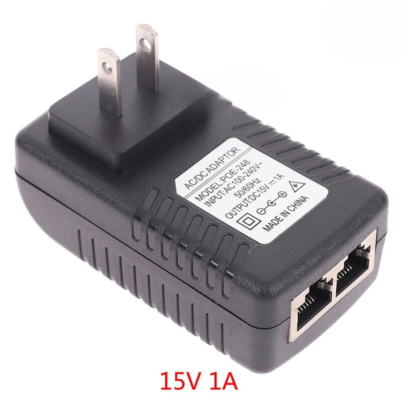 Power Supply Ethernet POE Adaptor AC 110V-240V to DC 12V 15V 24V 48V 0 ...