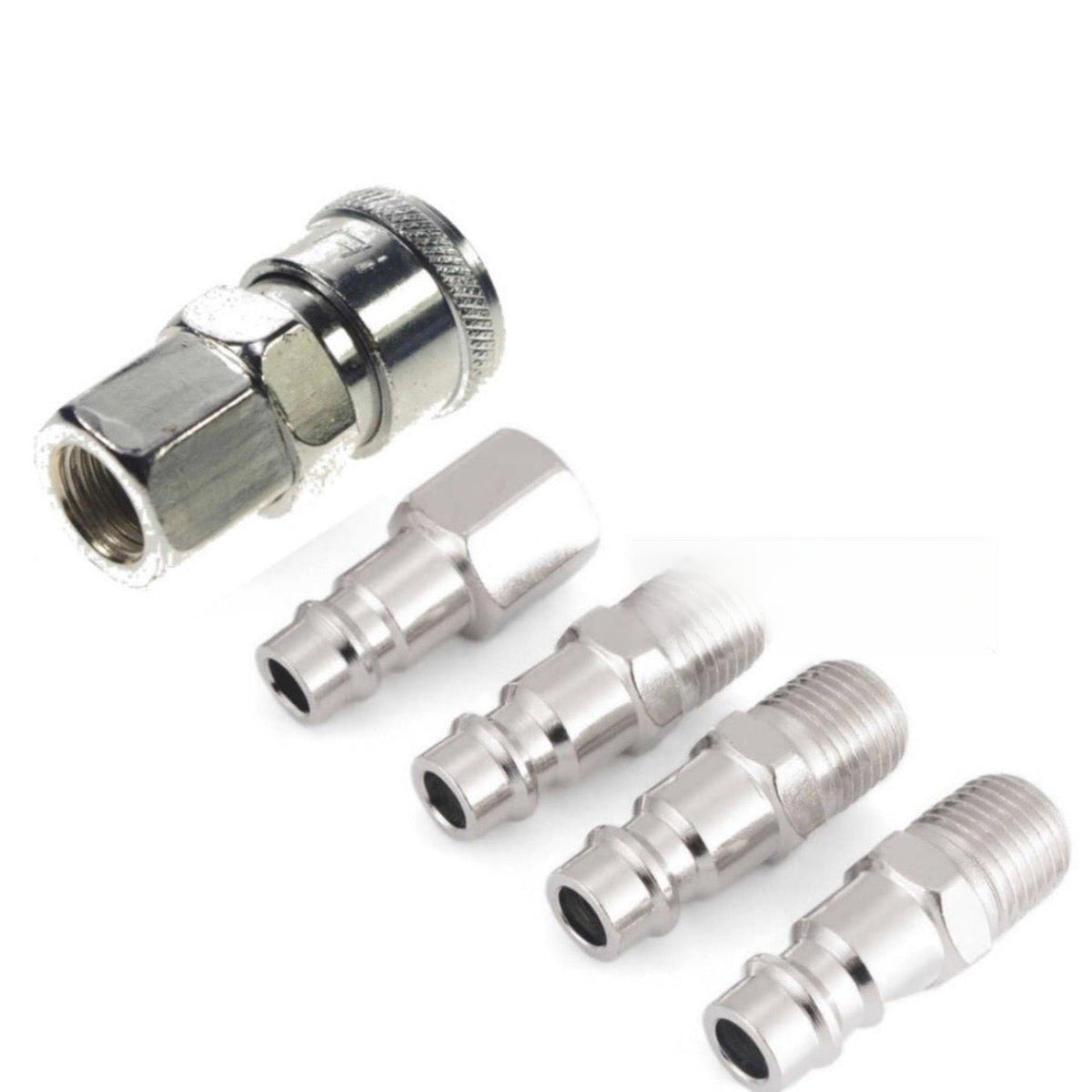 5Pcs Metal Quick Coupler Set Solid Air Hose Connector Fittings – Arrow ...