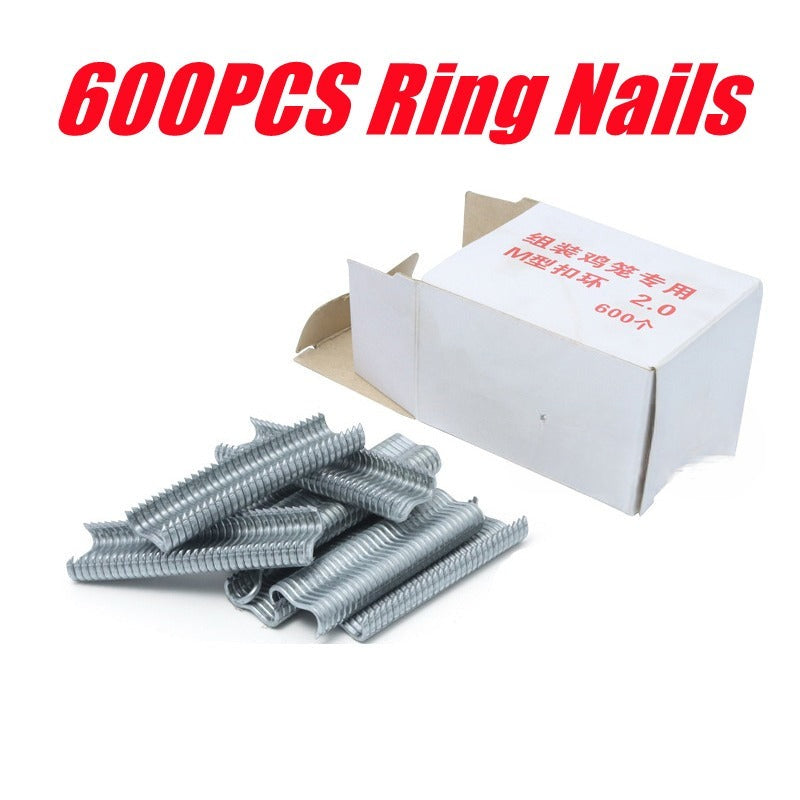 Hog Ring Plier 600pcs M Clips Staples Chicken Mesh Cage Wire Fencing R ...