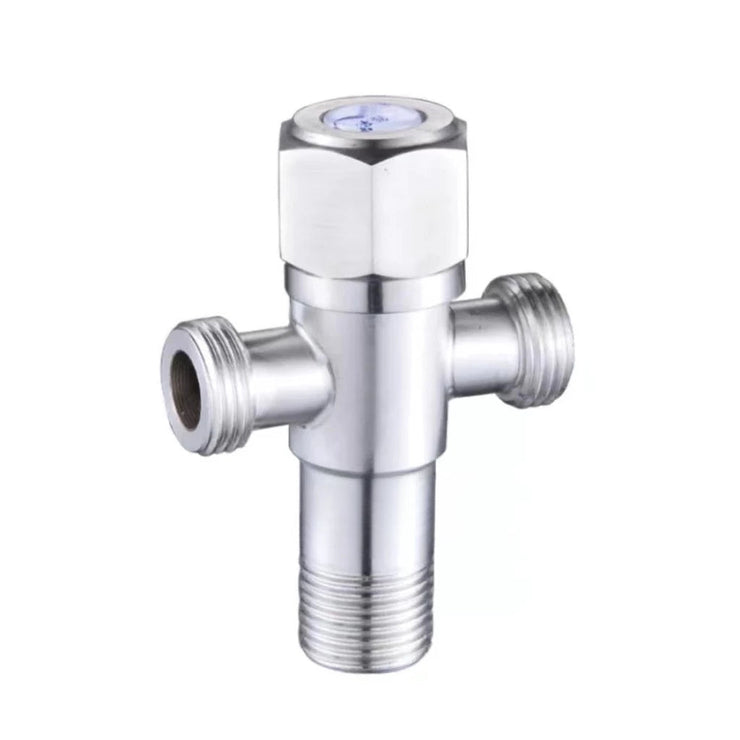 Stainless Steel Silvery Double Angle Valve 2 Way Angle Valve 1/2 x 1/2 ...