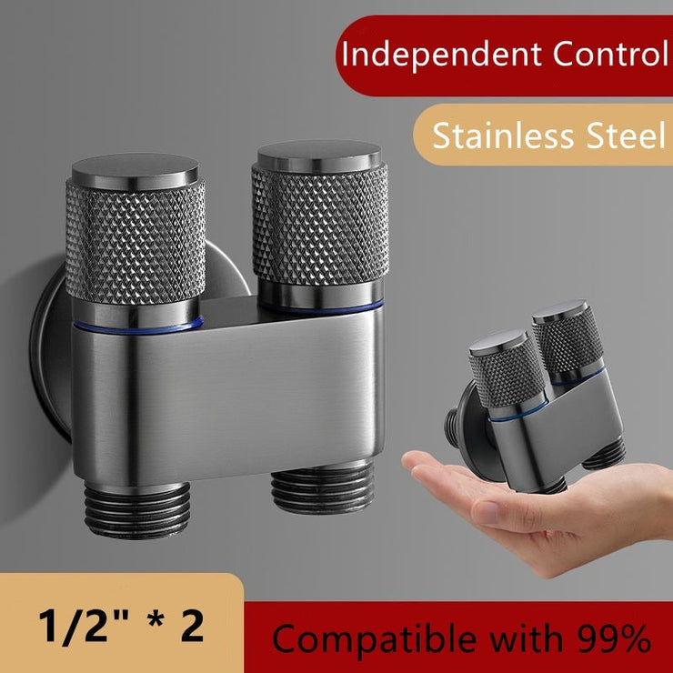 Stainless Steel Double Angle Valve 2 Way Angle Valve 1/2 x 1/2 Multi-F ...