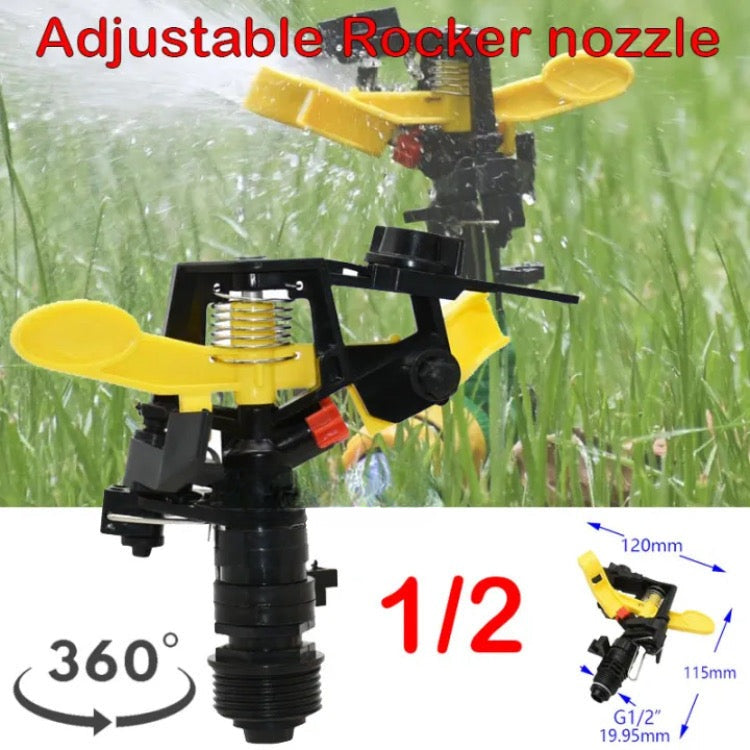 Adjustable Rocker Arm Sprinkler 360 degree Rotation Horticultural Agri ...