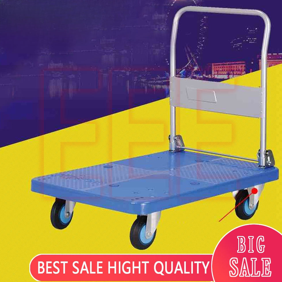 400KG Capacity Hard Plastic New Heavy Duty Folding Push Cart Large ...