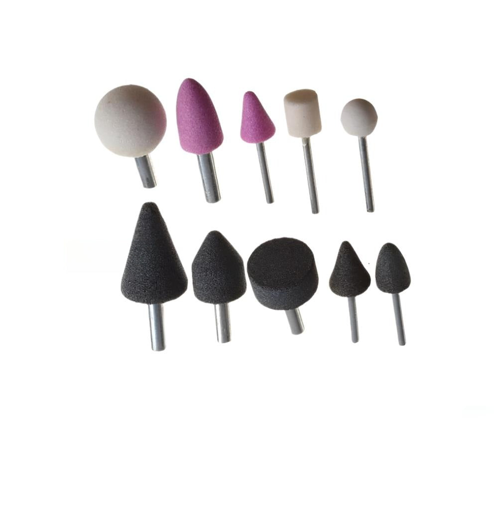 10pcs Abrasive Stone Point Grinding Head Drill bit Sharpener Wheel Too ...