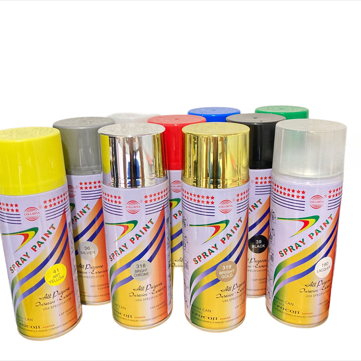 100% Acrylic Spray Paint Assorted Colors – Arrow Hardware