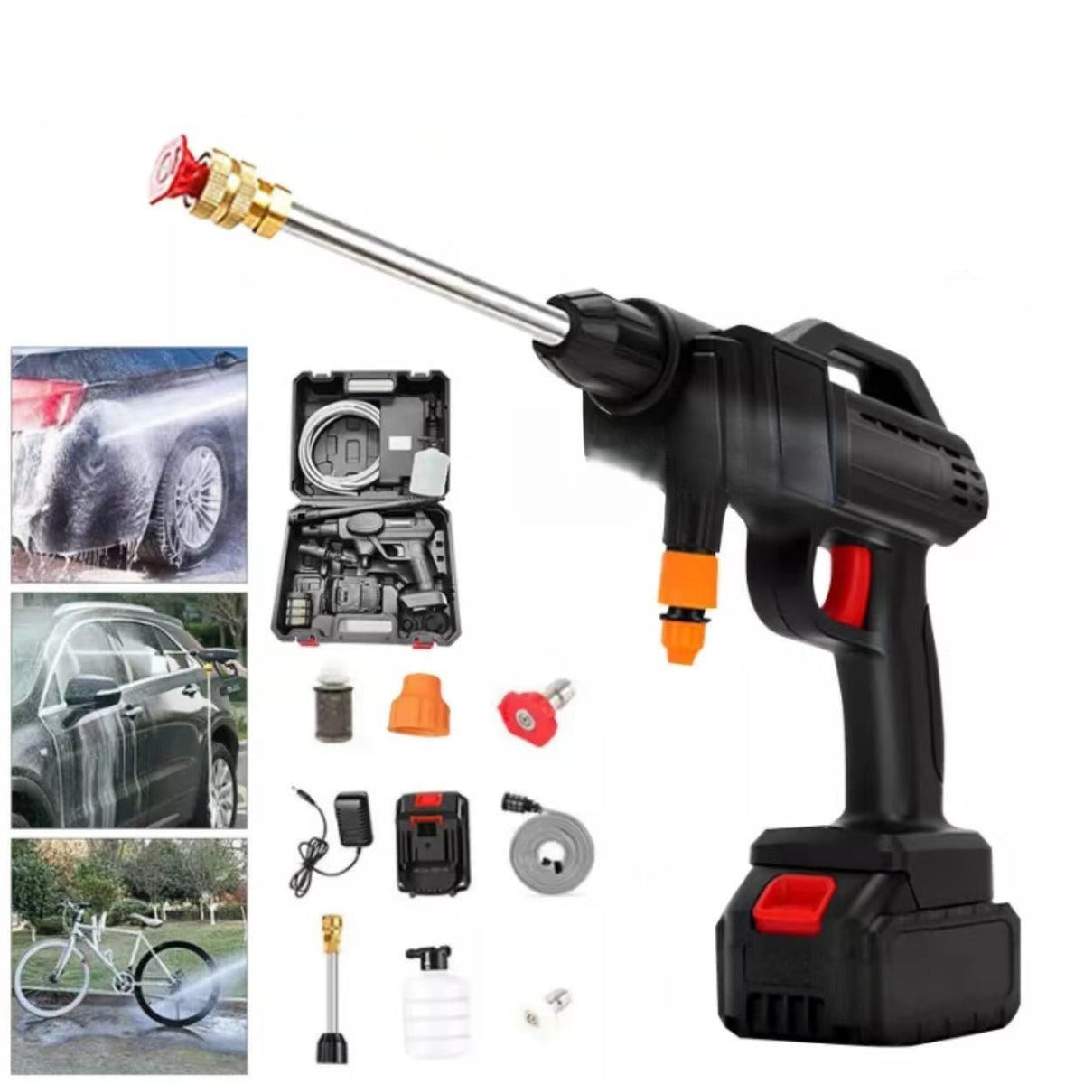 24V Portable Car Washer High Pressure Wireless Car Washer Portable Wat ...