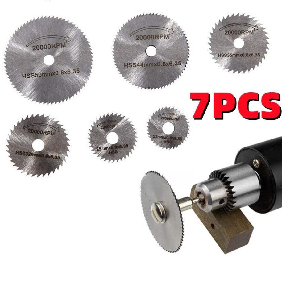7pcs Circular Saw HSS Rotary Blade Tool Cutting Discs Mandrel – Arrow ...