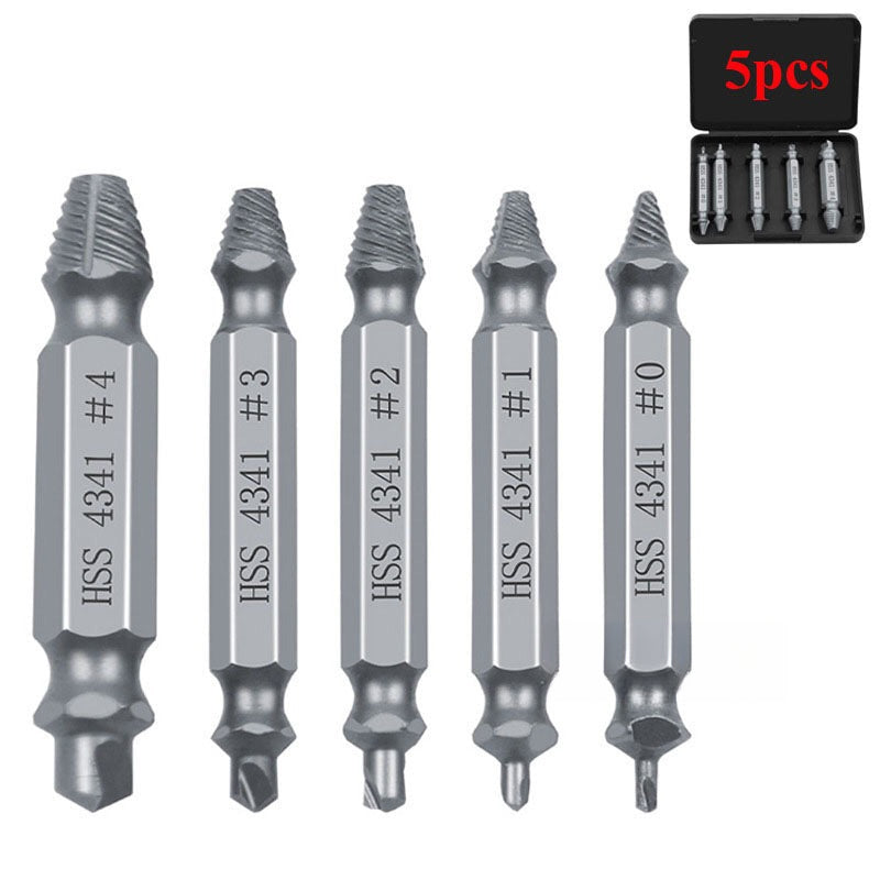 5pcs Speed Out Screw Extractor Drill Bits Guide Set Broken Damaged Bol ...