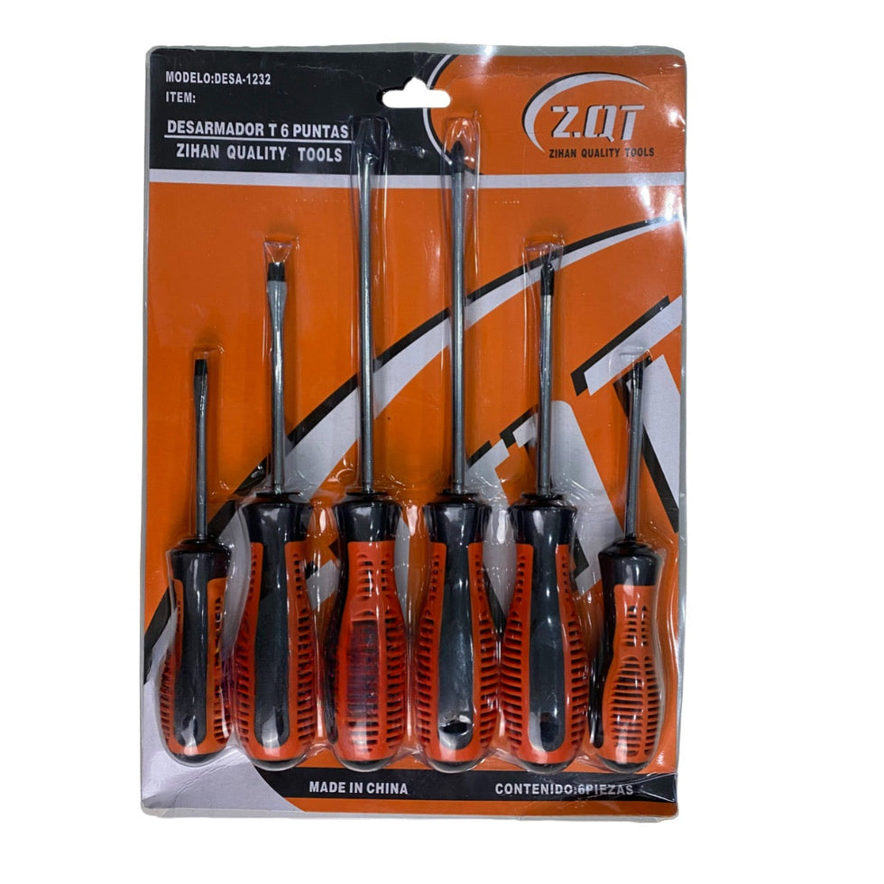 Screwdriver Set Steel Flat Screw driver Philip Screw Tools 6pcs – Arrow ...