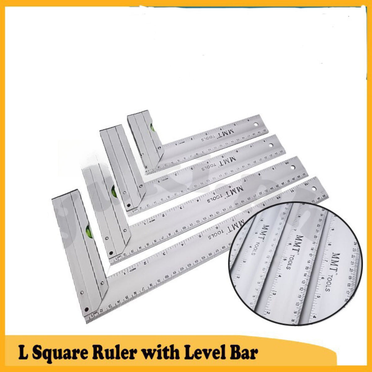 Aluminum Squala L-Square Angle Ruler With Level Bar – Arrow Hardware