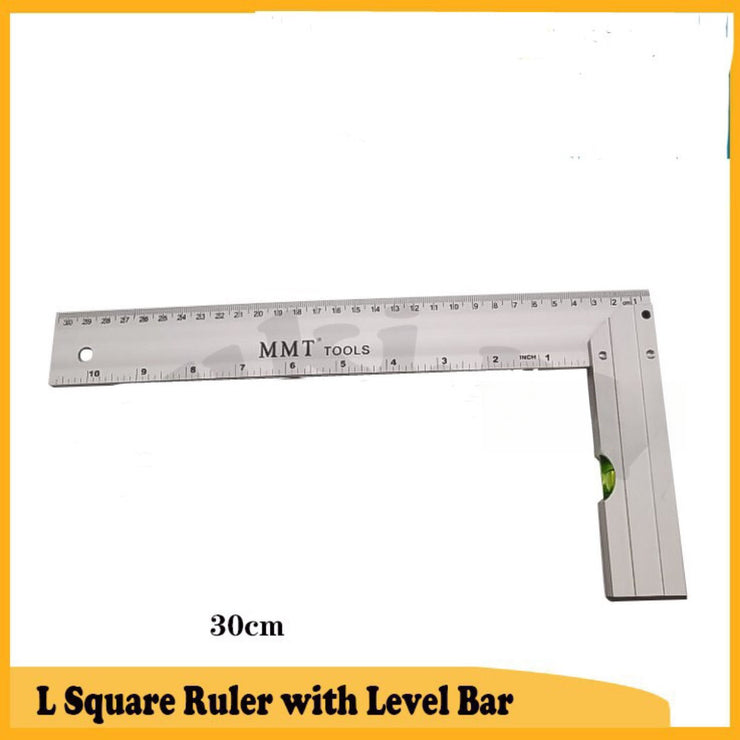Aluminum Squala L-Square Angle Ruler With Level Bar – Arrow Hardware