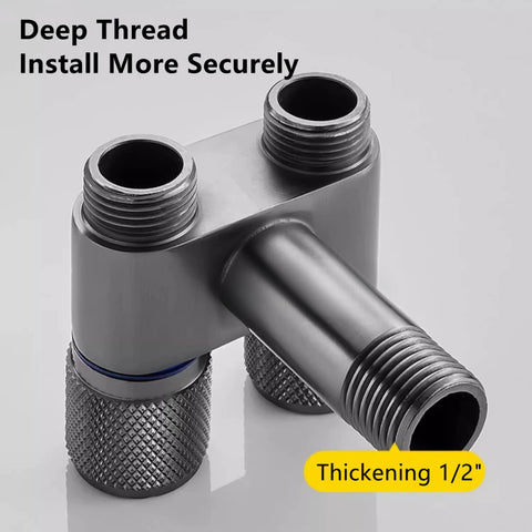 Stainless Steel Angle Valve 2 Way Dual Control Angle Valve 1/2" Multi ...