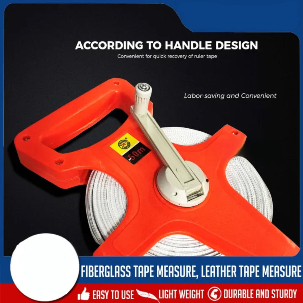 30M | 50M | 100M Tape Measure Fiber Glass High Quality Heavy Duty Mete ...