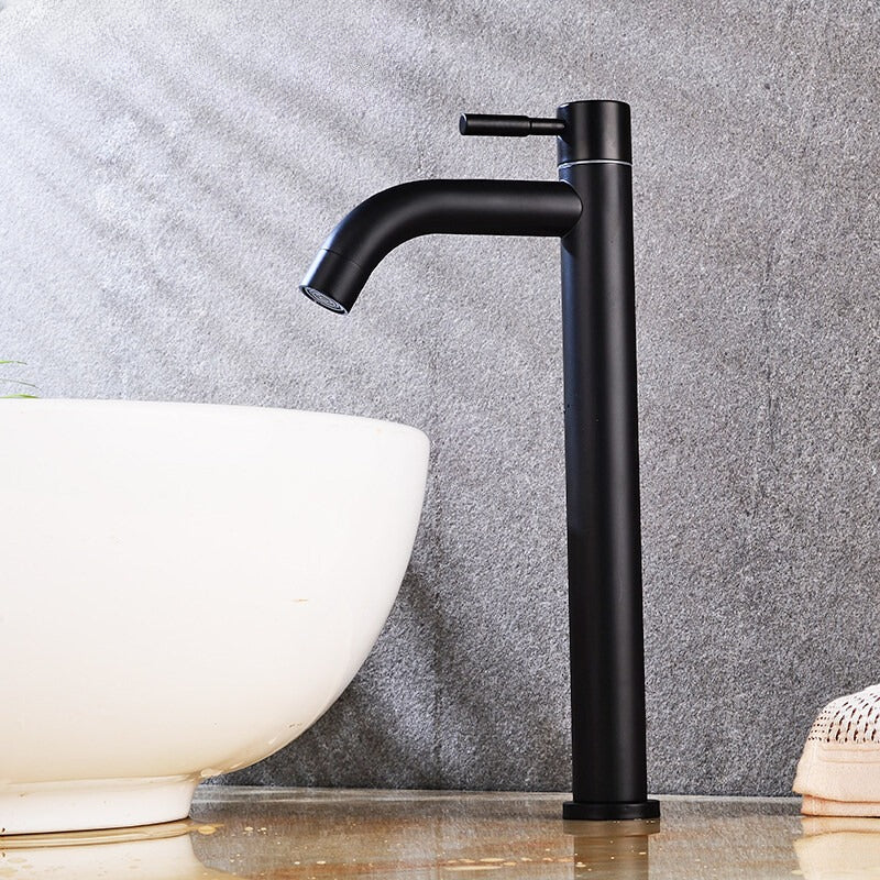 304 Stainless Steel Bathroom Basin Single Lever Cold Water Faucet ...