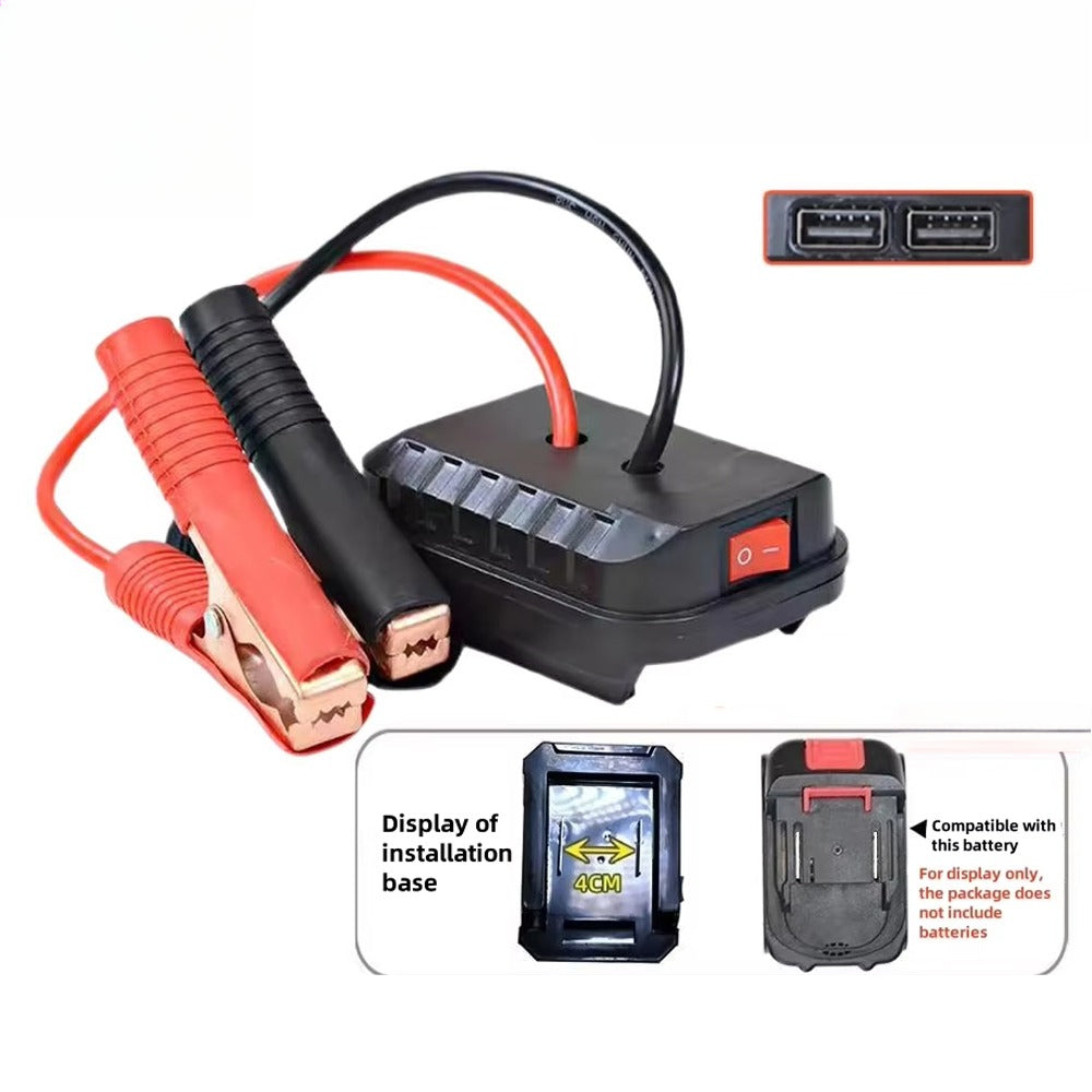 Car Emergency Start Battery Adapter – Drill Battery Converter Power Su ...