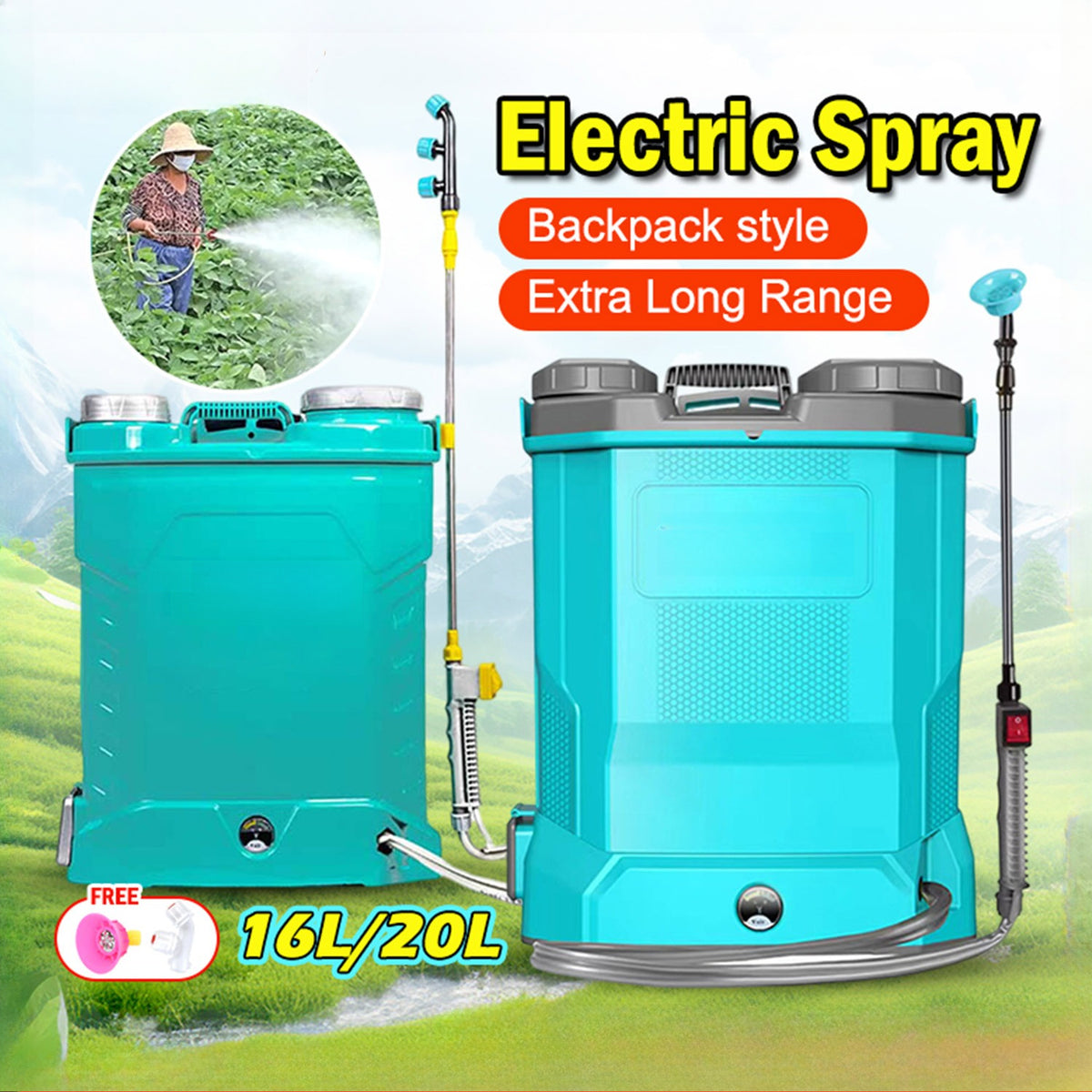 Rechargeable Electric Knapsack Sprayer – 16L / 20L Automatic Agricultu ...
