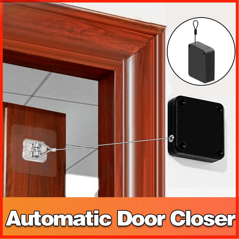 Punch-Free Adjustable Stainless Steel Automatic Door Closer for Slidin ...