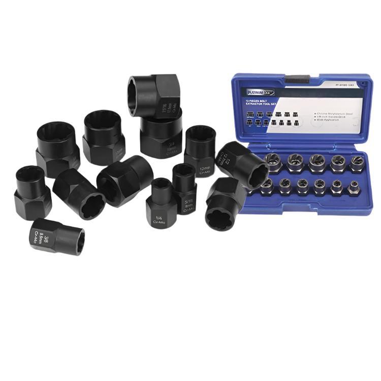 13pcs Impact Damaged Bolt Nut Remover Extractor Socket Tool Set Bolt N ...