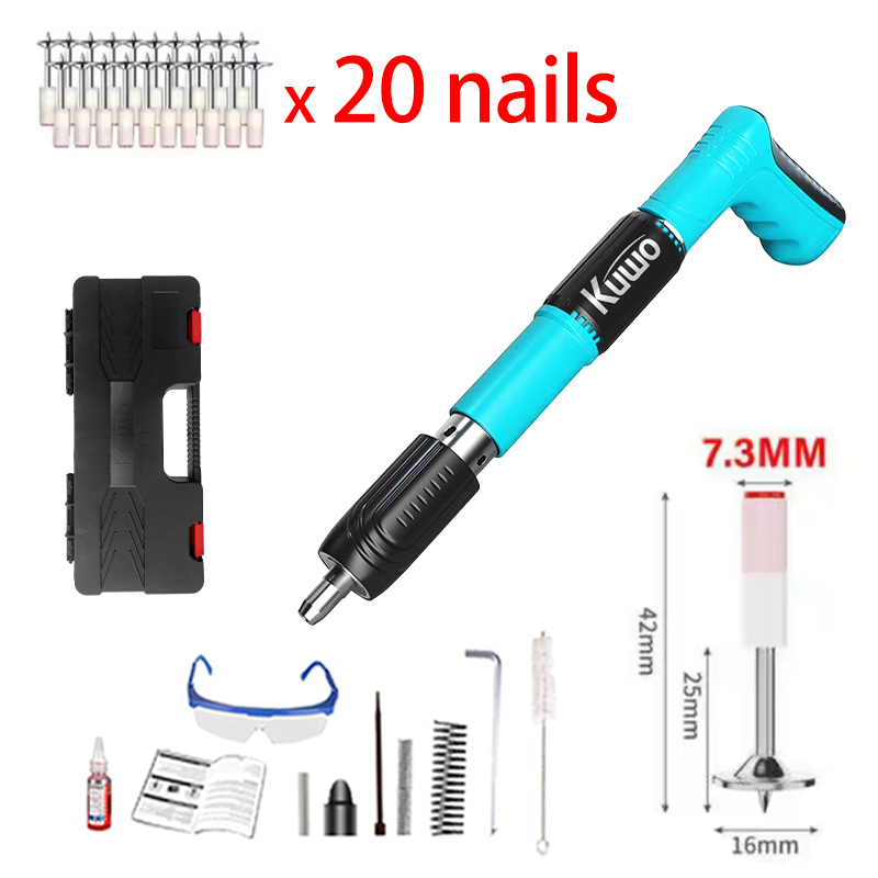 Nail Gun Power Tool Heavy Duty Nail Gun Punch Gun Concrete Tool Silent ...