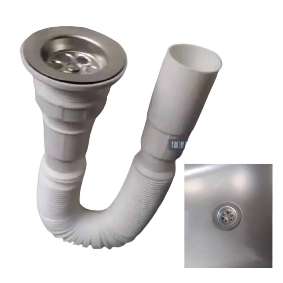 Flexible Plastic P-Trap Lavatory and Kitchen Sink 1 1/2 In. – Arrow ...