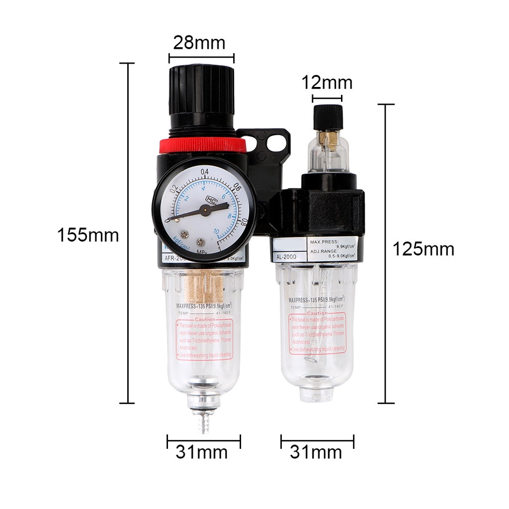 AFC 2000 1/4 Air Compressor Oil and Water Separator Air Filter Reduce ...