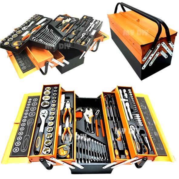 85pcs tools set Cantilever Metal Tool Box Set 5 Tier 85pcs Socket Set ...