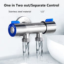 Stainless Steel Angle Valve 2 Way Dual Control Angle Valve 1/2" Multi ...
