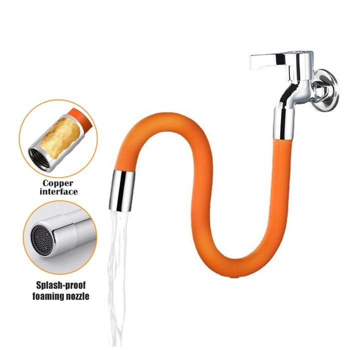 50CM Kitchen Faucet Extension Hose Bathroom 360° Rotation Bending Fauc ...
