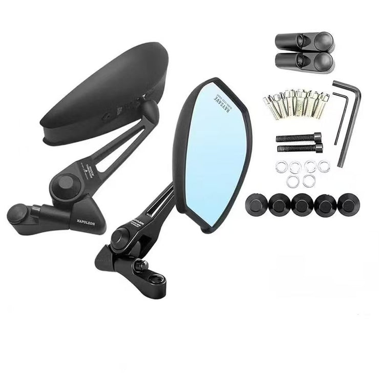 Side Mirror Heavy Duty Anti-Glare Lens 360 Degree Rotational Universal ...
