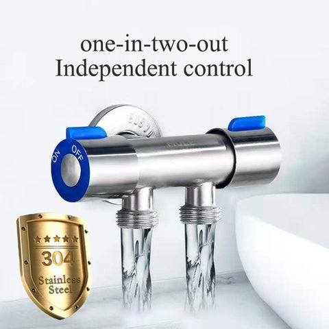 Stainless Steel Angle Valve 2 Way Dual Control Angle Valve 1/2" Multi ...