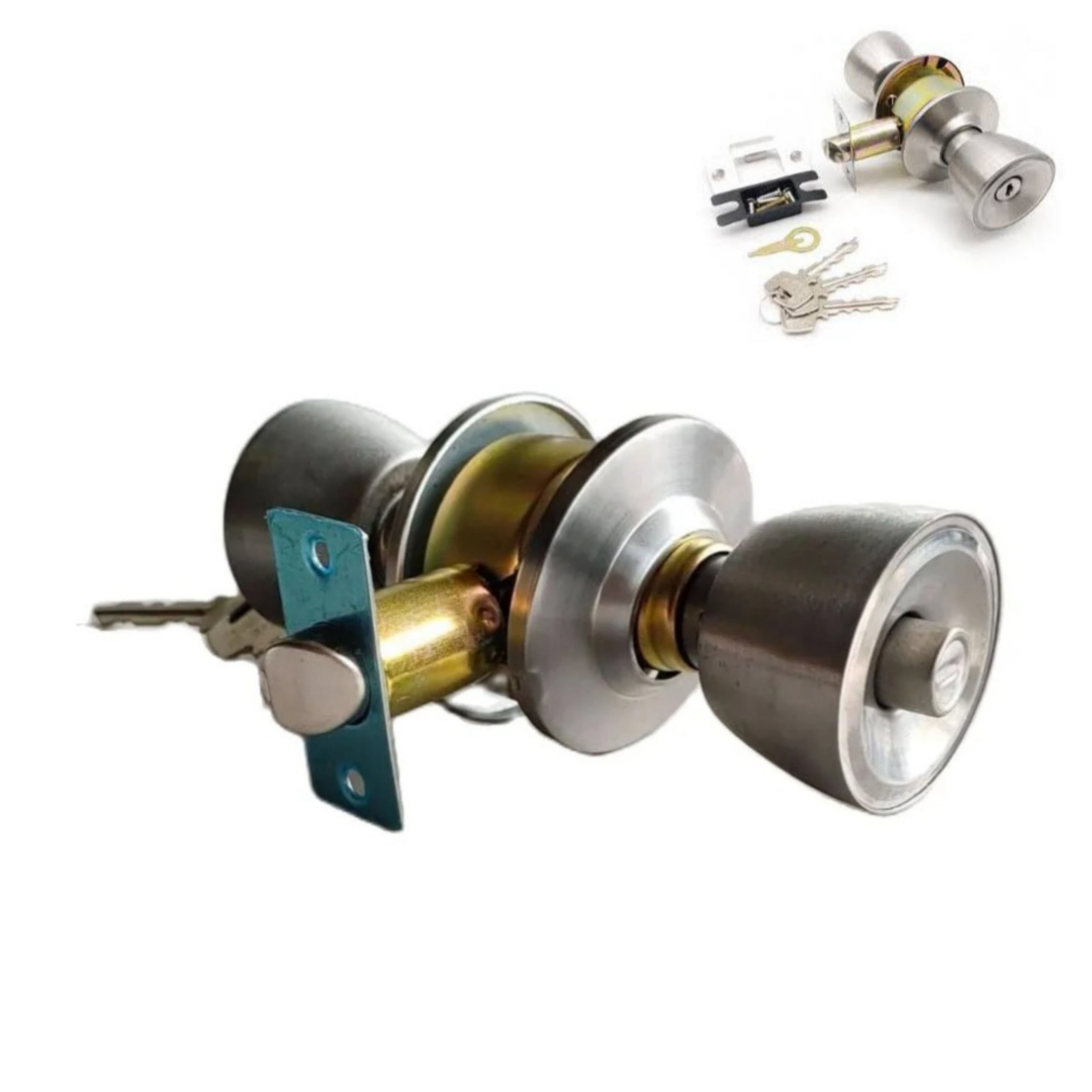 Door Link Door Knob Entrance Lockset Stainless with 3 Key – Arrow Hardware