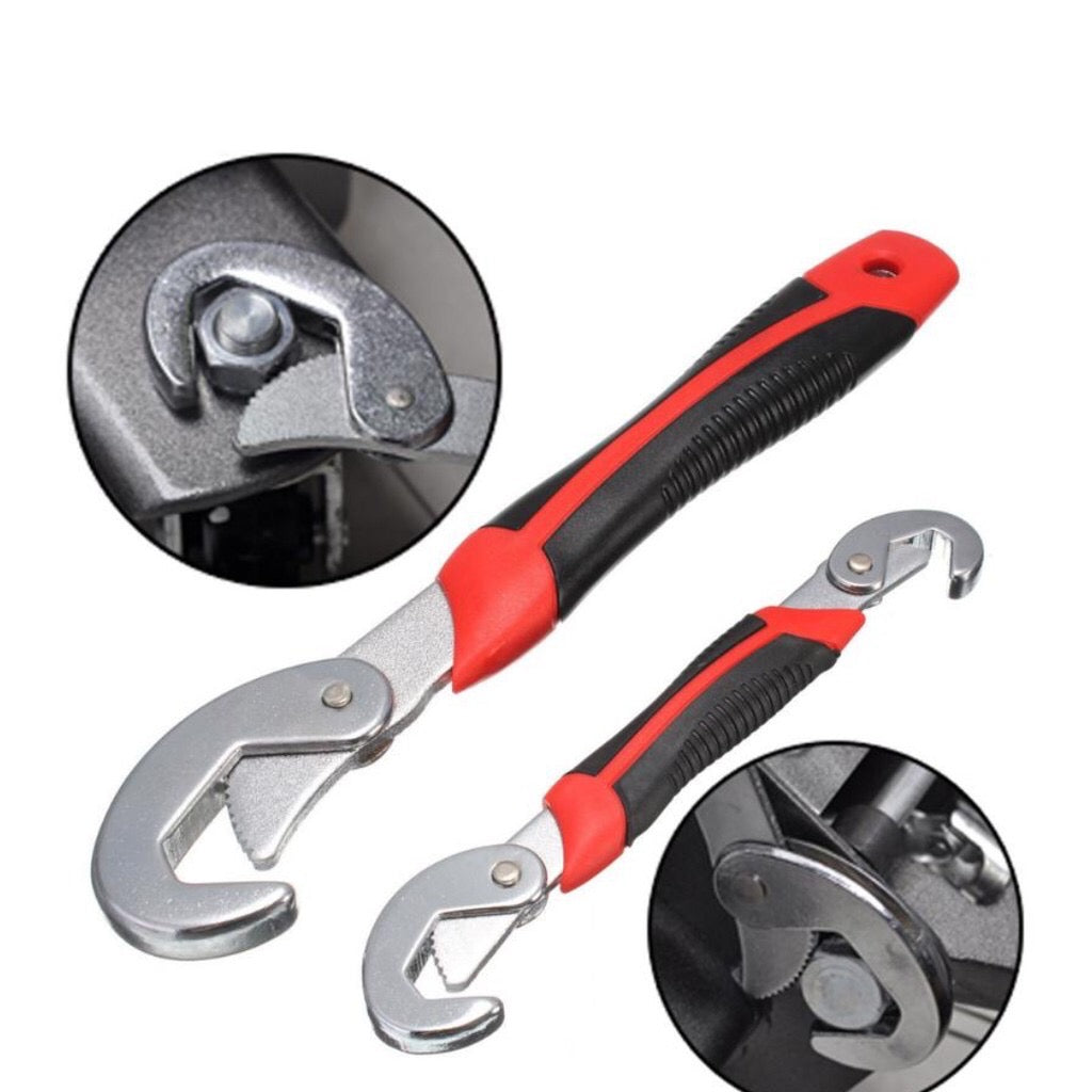 2pcs Universal Quick Snap and Grip Wrench Adjustable Grip Wrench Set 9 ...