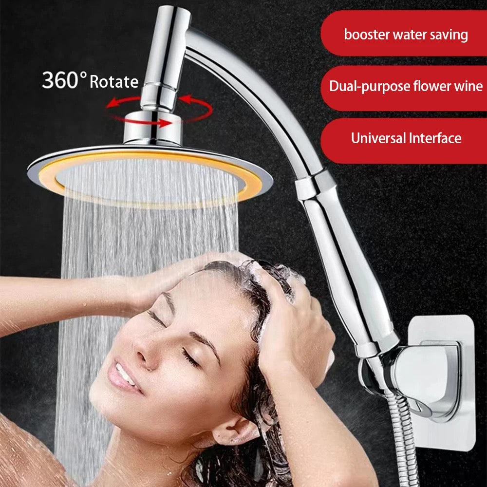 360° Rotating High-Pressure Rain Shower Head with Handheld Sprayer and ...